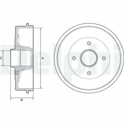 DELPHI BFR538 Tambour de Frein pas cher | Distriauto